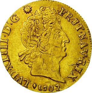French 1/5 Oz Gold Louis D'or "Louis XIV" 1700-1703 KM# 334.26 ...