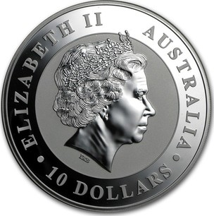 Australian 10 Oz Silver 10 Dollars "Australian Kookaburra" 2010 KM ...