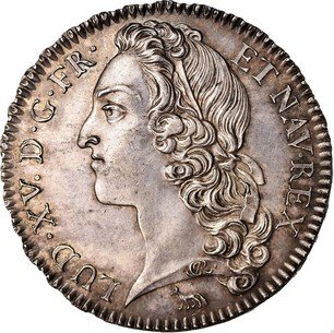 French Silver 1/2 ECU (44 Sols) "Louis XV" 1741-1768 KM# 516.1 ...