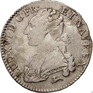 French Silver 1/2 ECU (44 Sols) "Louis XVI" 1780-1784 KM# 562.11 ...