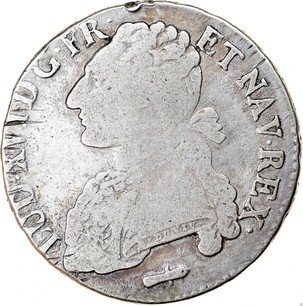 French Silver 1/2 ECU (44 Sols) "Louis XVI" 1775-1790 KM# 562.10 ...