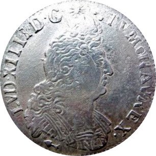 French Silver 1/2 ECU (45 Sols) "Louis XIV" 1704-1705 KM# 355.14 ...