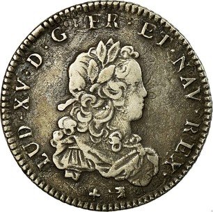 French Silver 1/3 ECU "Louis XV" 1720-1722 KM# 457.18 | coinscatalog.NET