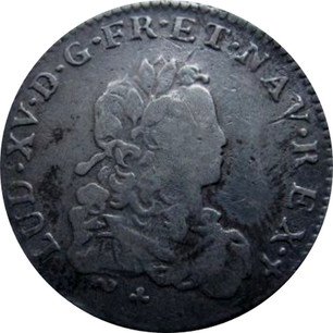 French Silver 1/3 ECU "Louis XV" 1720-1722 KM# 457.10 | coinscatalog.NET