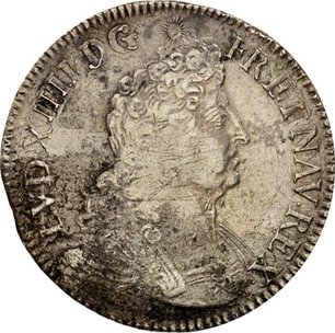 French Silver ECU "Louis XIV" 1701-1703 KM# 329.10 | coinscatalog.NET