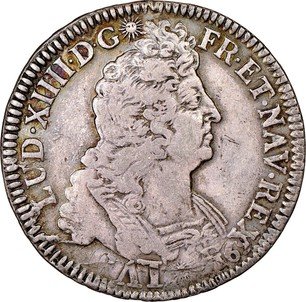 French Silver ECU "Louis XIV" 1701-1703 KM# 329.16 | coinscatalog.NET