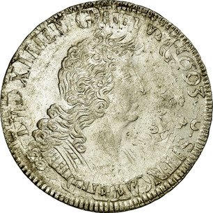 French Silver ECU "Louis XIV" 1701-1703 KM# 329.21 | coinscatalog.NET