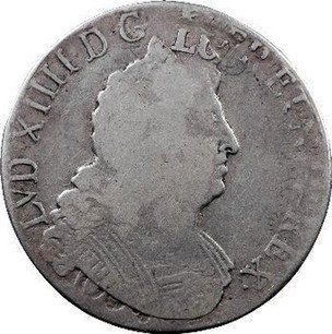 French Silver ECU "Louis XIV" 1702 KM# 347 | coinscatalog.NET