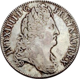 French Silver ECU "Louis XIV" 1704-1705 KM# 362.1 | coinscatalog.NET
