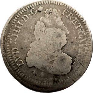 French Silver ECU "Louis XIV" 1704-1709 KM# 360.14 | coinscatalog.NET