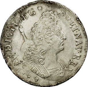 French Silver ECU "Louis XIV" 1704-1705 KM# 360.20 | coinscatalog.NET