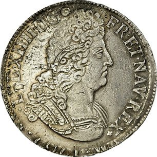 French Silver ECU "Louis XIV" 1704-1709 KM# 360.18 | coinscatalog.NET