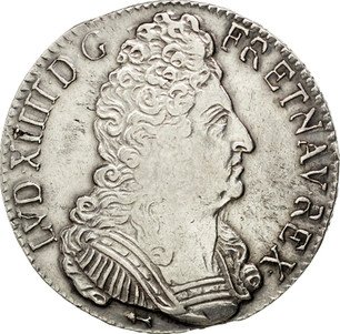 French Silver ECU "Louis XIV" 1709-1714 KM# 386.25 | coinscatalog.NET