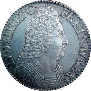 French Silver ECU "Louis XIV" 1709-1715 KM# 386.1 | coinscatalog.NET