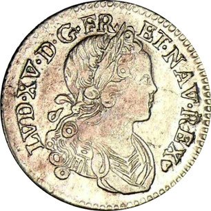 French Silver ECU "Louis XV" 1718 KM# 435.4 | coinscatalog.NET