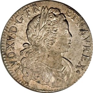 French Silver ECU "Louis XV" 1718-1719 KM# 435.6 | coinscatalog.NET