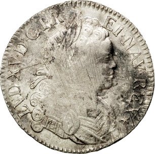 French Silver ECU "Louis XV" 1718-1719 KM# 435.14 | coinscatalog.NET