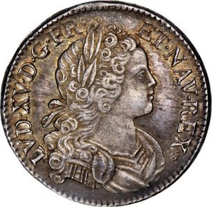 French Silver ECU "Louis XV" 1718-1719 KM# 435.18 | coinscatalog.NET
