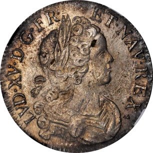 French Silver ECU "Louis XV" 1718-1719 KM# 435.27 | coinscatalog.NET