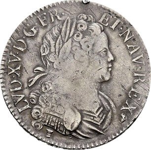 French Silver ECU "Louis XV" 1718-1719 KM# 435.26 | coinscatalog.NET