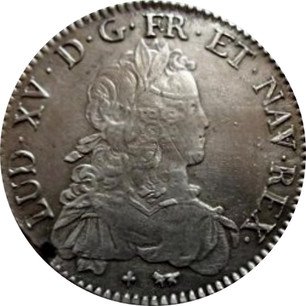 French Silver ECU "Louis XV" 1720-1724 KM# 459.1 | coinscatalog.NET