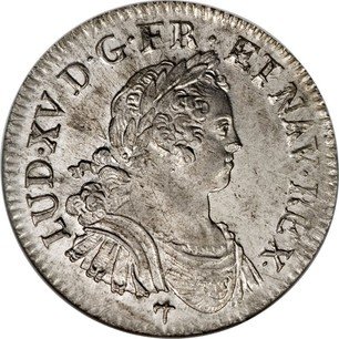 French Silver ECU "Louis XV" 1725 KM# 472.18 | coinscatalog.NET