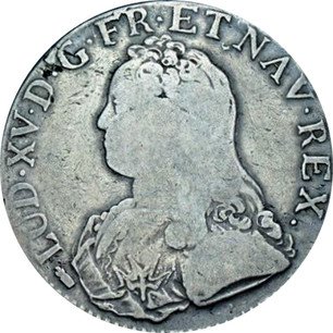 French Silver ECU "Louis XV" 1726-1739 KM# 486.28 | coinscatalog.NET