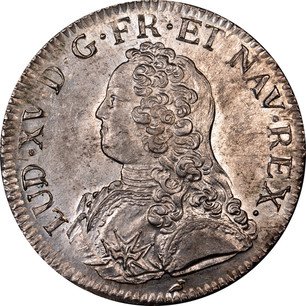 French Silver ECU "Louis XV" 1726-1740 KM# 486.24 | coinscatalog.NET