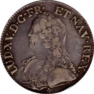 French Silver ECU "Louis XV" 1726-1740 KM# 486.11 | coinscatalog.NET