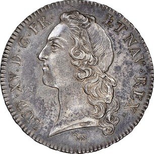 French Silver ECU "Louis XV" 1740-1772 KM# 512.1 | coinscatalog.NET