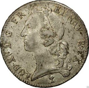 French Silver ECU "Louis XV" 1740-1767 KM# 512.21 | coinscatalog.NET