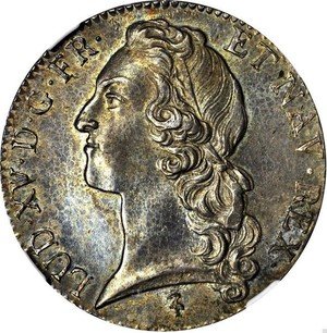 French Silver ECU "Louis XV" 1742-1772 KM# 512.22 | coinscatalog.NET