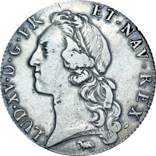 French Silver ECU "Louis XV" 1741-1771 KM# 512.3 | coinscatalog.NET