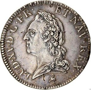 French Silver ECU "Louis XV" 1774 KM# 563 | coinscatalog.NET