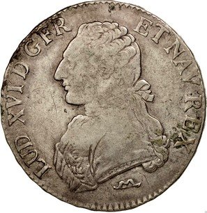 French Silver ECU "Louis XVI" 1775-1791 KM# 564.12 | coinscatalog.NET