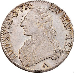 French Silver ECU "Louis XVI" 1775-1791 KM# 564.16 | coinscatalog.NET