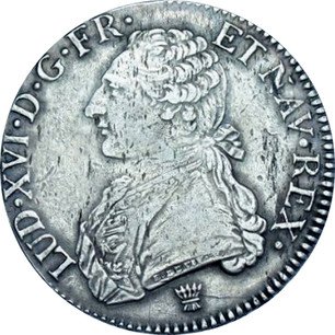 French Silver ECU "Louis XVI" 1775-1791 KM# 564.7 | coinscatalog.NET