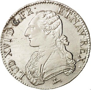 French Silver ECU "Louis XVI" 1775-1791 KM# 564.14 | coinscatalog.NET