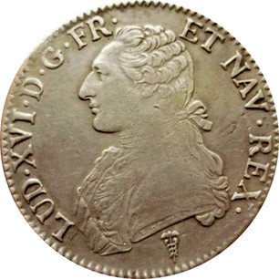 French Silver ECU "Louis XVI" 1775-1791 KM# 564.8 | coinscatalog.NET