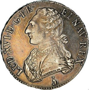 French Silver ECU "Louis XVI" 1775-1791 KM# 564.15 | coinscatalog.NET