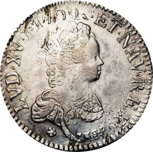 French Silver ECU "Louis XV" 1716-1718 KM# 414.10 | coinscatalog.NET