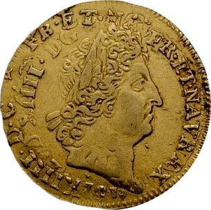 French 1/5 Oz Gold Louis D'or "Louis XIV" 1701-1703 KM# 334.9 ...