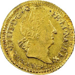 French 1/5 Oz Gold Louis D'or "Louis XIV" 1704-1707 KM# 365.12 ...