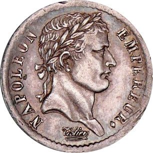 French 1/15 Oz Silver 1/2 Franc "Napoleon I" 1807-1808 KM# 680.1 ...