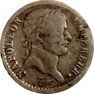 French 1/15 Oz Silver 1/2 Franc "Napoleon I" 1808 KM# 680.7 ...