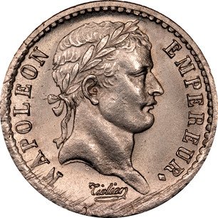 French 1/15 Oz Silver 1/2 Franc "Napoleon I" 1812-1813 KM# 691.16 ...