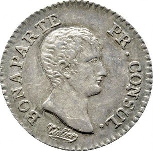 French Silver 1/4 Franc "Napoleon I" 1803-1804 KM# 653.1 | coinscatalog.NET