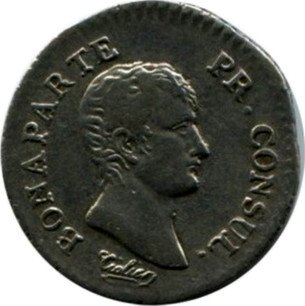French Silver 1/4 Franc "Napoleon I" 1803-1804 KM# 653.7 | coinscatalog.NET