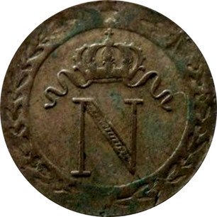 French Billon 10 Centimes "Napoleon I" 1808-1810 KM# 676.2 ...