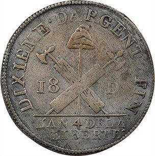 French Billon 18 Deniers "Revolution Coinage" 1792 KM# Tn5 ...
